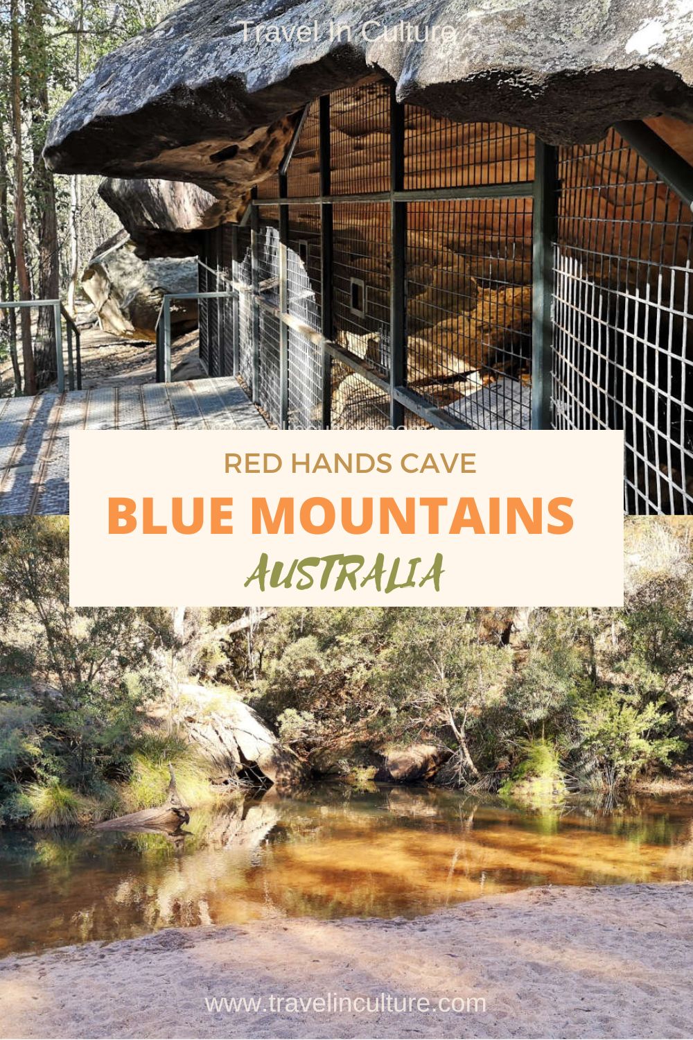 Blue Mountains Australia - Aboriginal Art in Red Hands Cave 2025